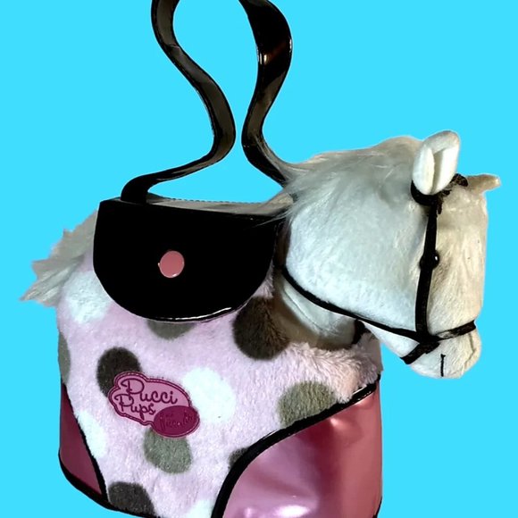 pucci pup | Toys | Pucci Pups And Friends White Horse Plush And Carrier ...